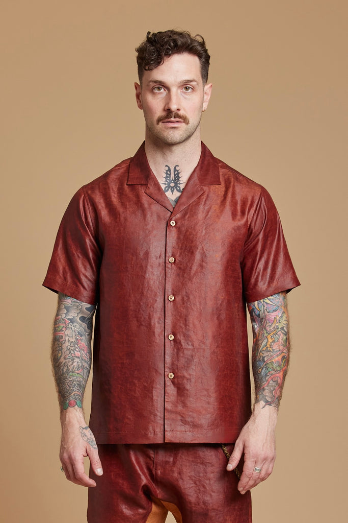 Rust Camp Collar Shirt Ziran Rust Camp Collar Shirt Ziran