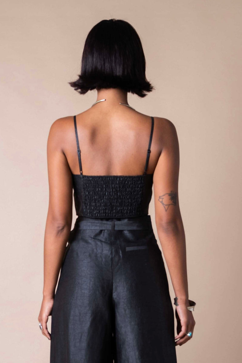 Obsidian Spaghetti Crop Top – Ziran